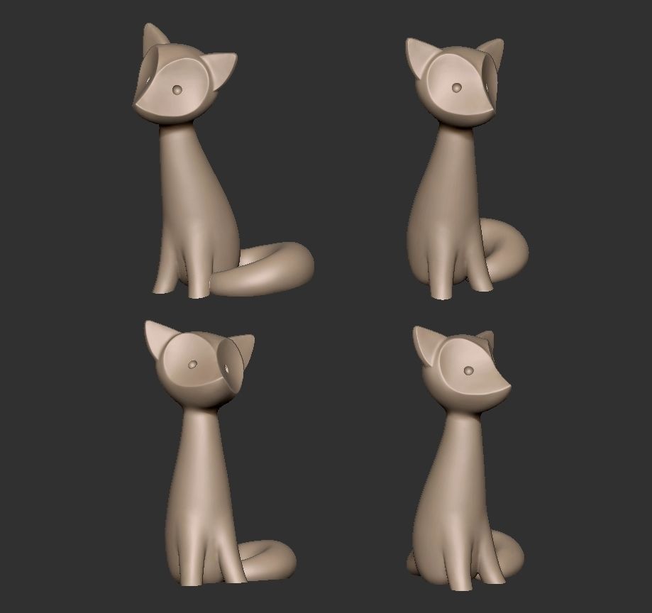 Abstract Fox 3D model 3D printable | CGTrader