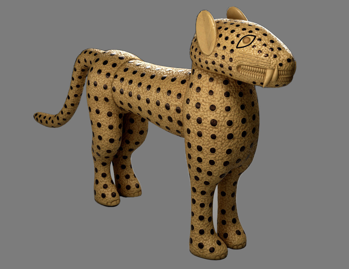 3D model Benin Carved Leopards VR / AR / low-poly | CGTrader