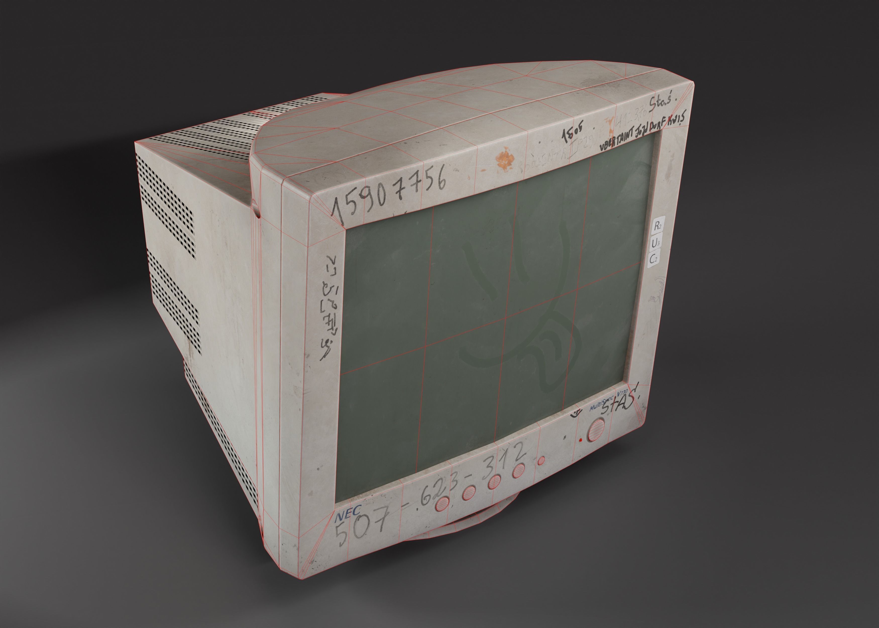 3D model Old Monitor VR / AR / low-poly | CGTrader