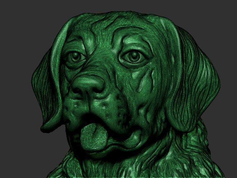 Labrador Dog Bust 3D model 3D printable | CGTrader