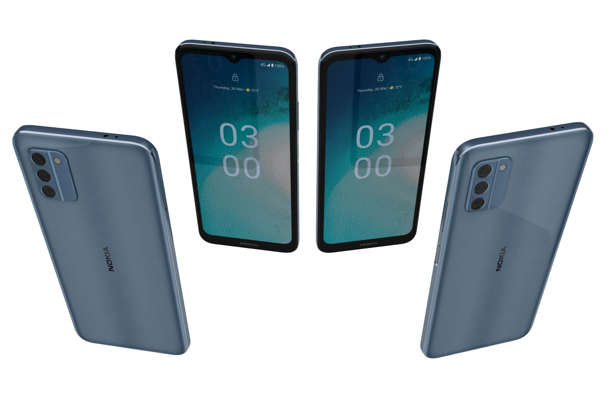 3D model Nokia C300 Blue VR / AR / low-poly | CGTrader
