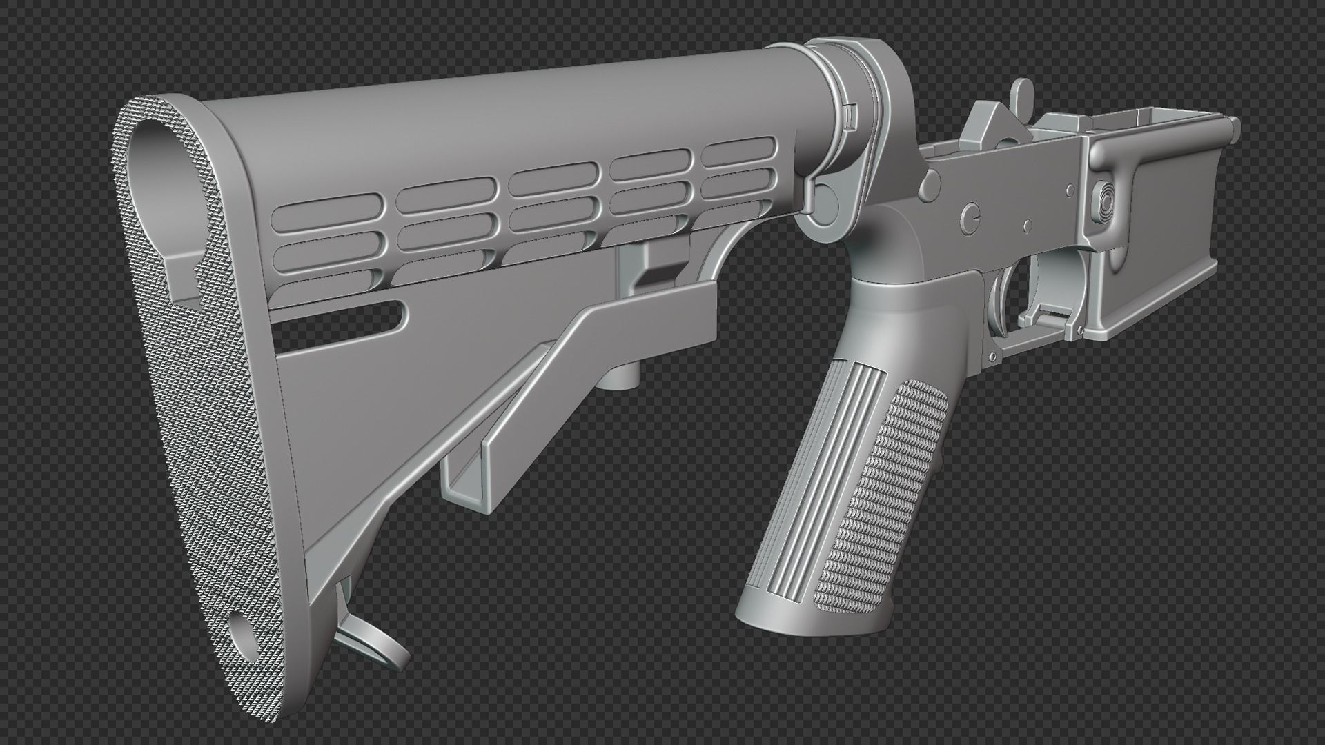 3D model AR-15 Lower Receiver Assembly VR / AR / low-poly | CGTrader