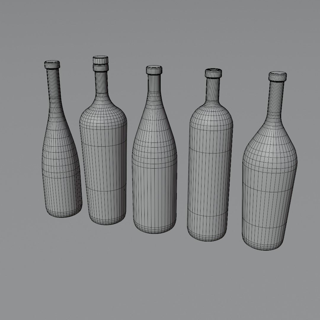 Wine bottle 3D model | CGTrader