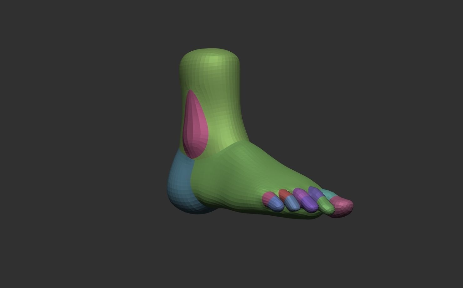 Base mesh foot block out 3D model | CGTrader