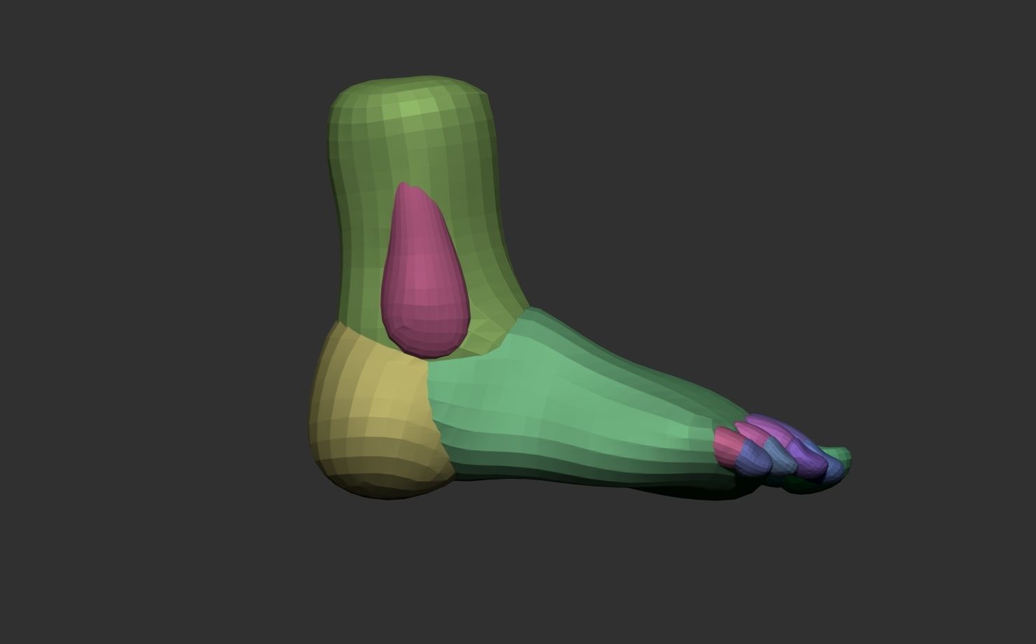 Base mesh foot block out 3D model | CGTrader