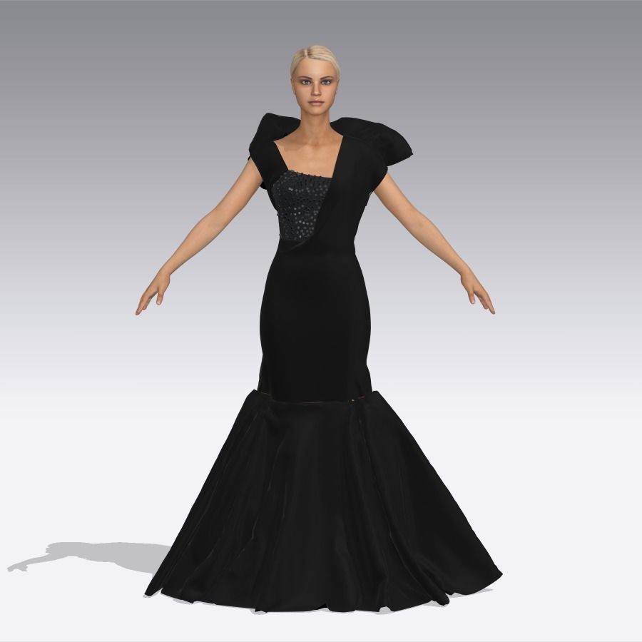 adele dress 3D model | CGTrader