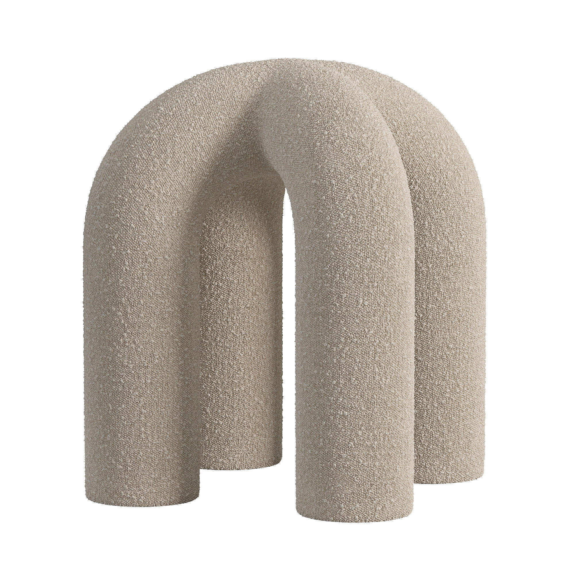 3D model Upholstered Stitch Stool VR / AR / low-poly | CGTrader