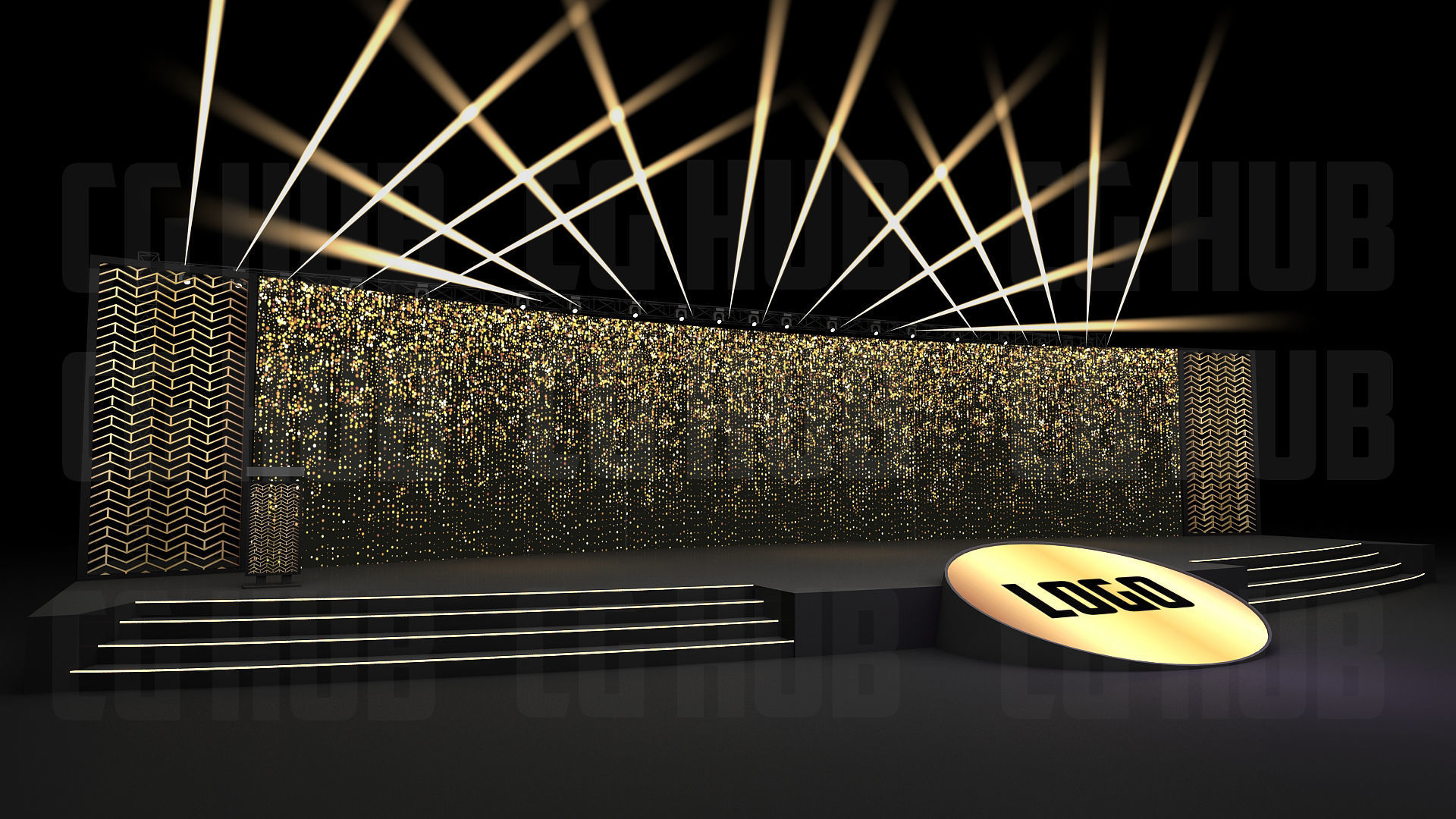 Event stage design 3D model | CGTrader