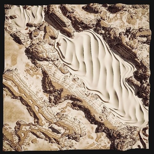 Layered Desert Sand Dunes Environment Landscape Terrain 3D model | CGTrader