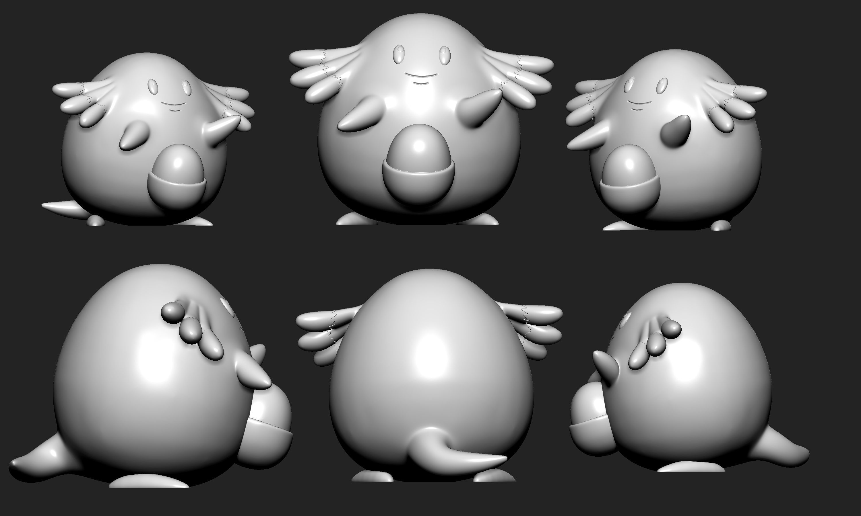 Pokemon - Chansey with 2 poses 3D model 3D printable | CGTrader