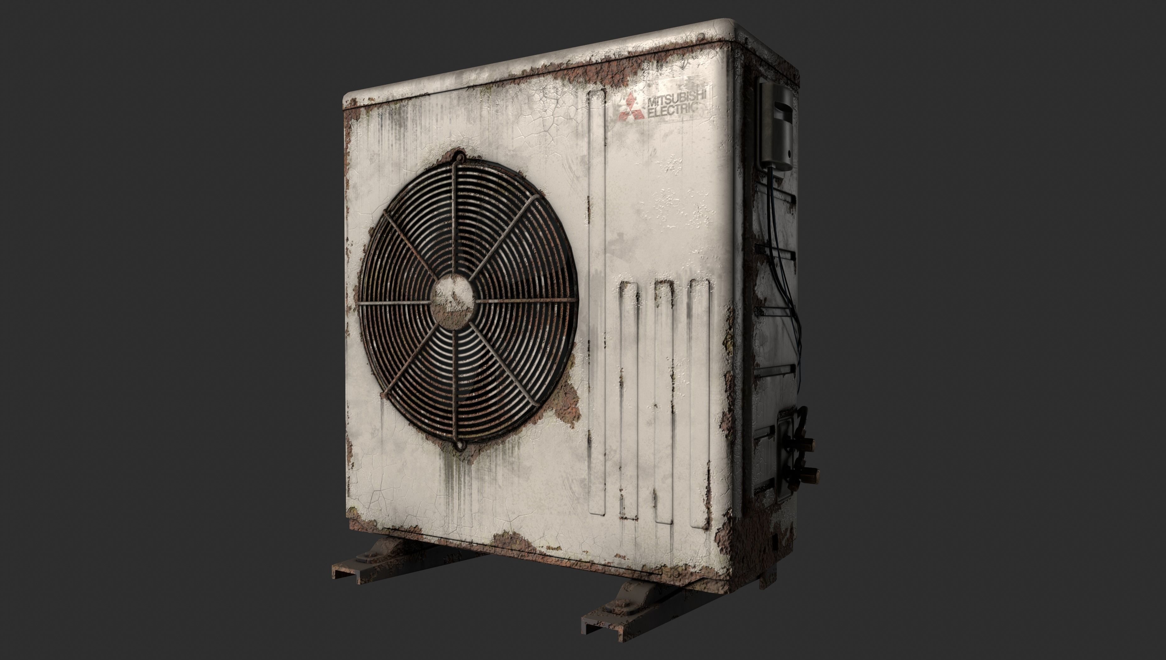 Rusty Air Conditioner free VR / AR / low-poly 3D model | CGTrader
