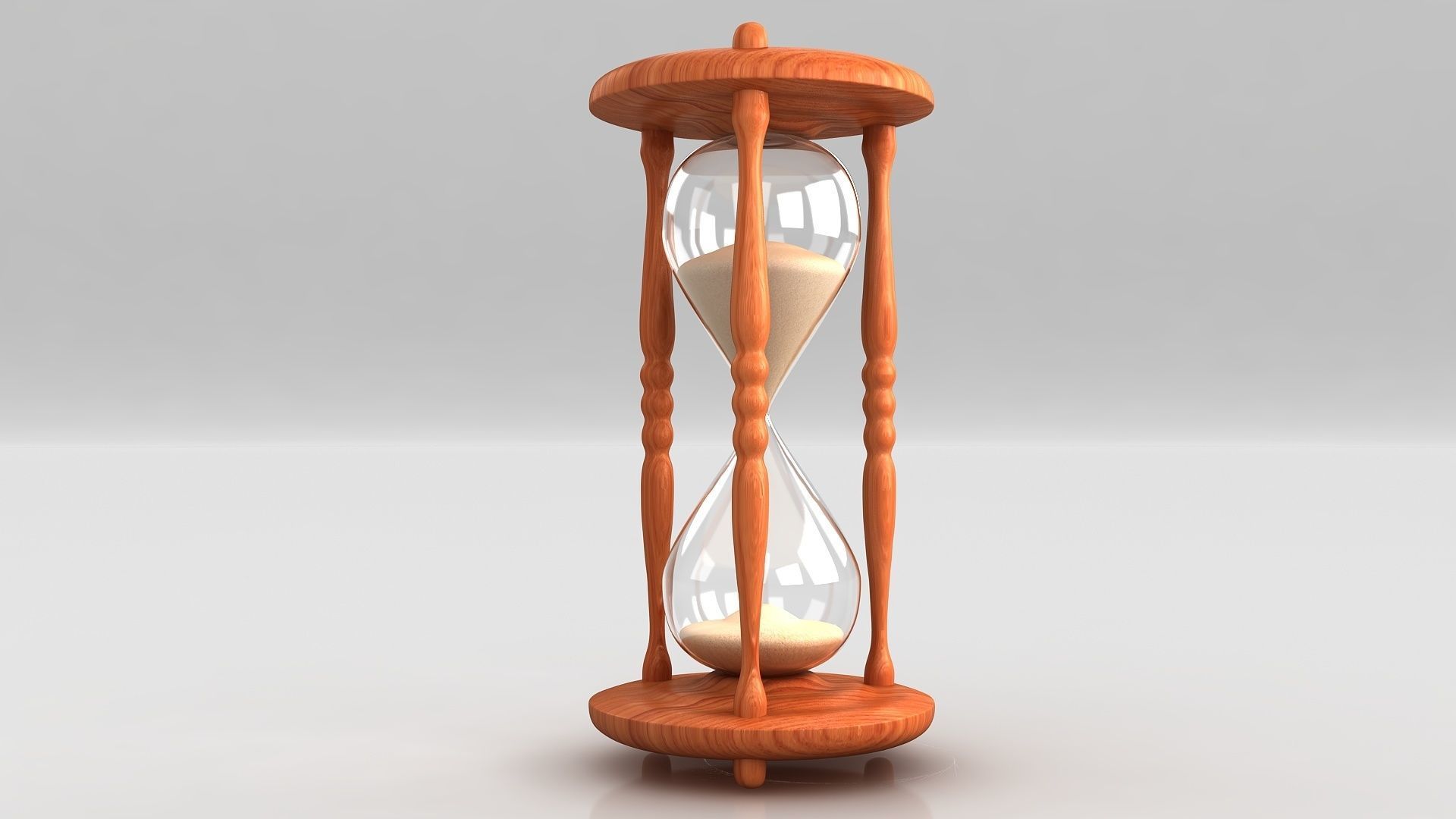 Antique Wood Hourglass Timer - Sand Clock 3D model | CGTrader