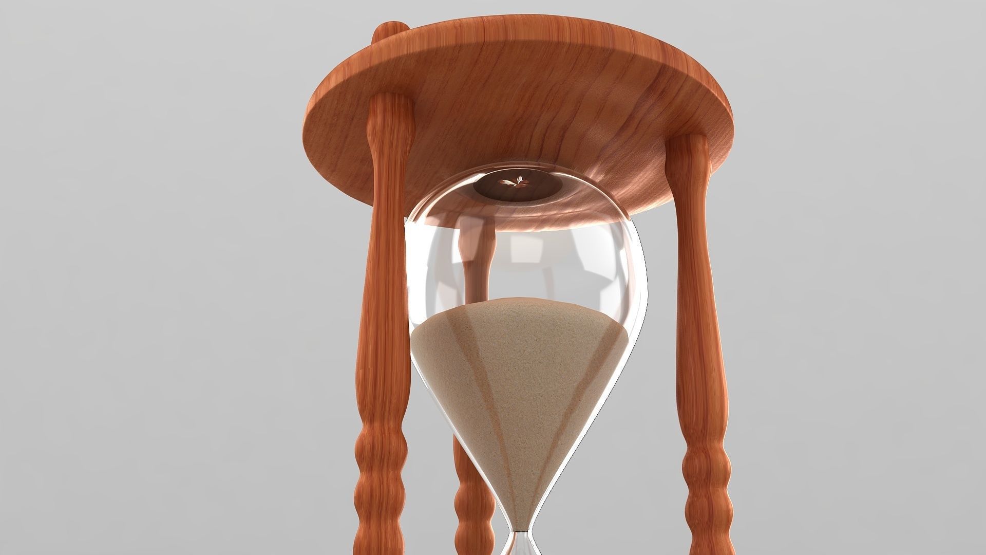 Antique Wood Hourglass Timer - Sand Clock 3D model | CGTrader