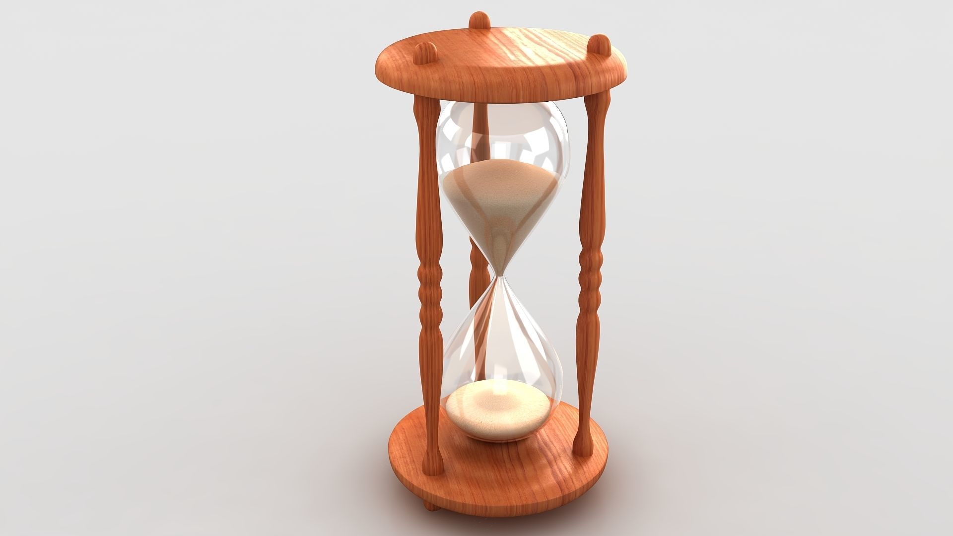 Antique Wood Hourglass Timer - Sand Clock 3D model | CGTrader