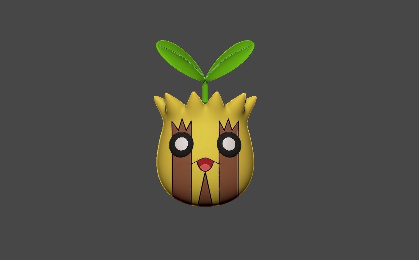 pokemon sunkern evolution pack 3D model 3D printable | CGTrader