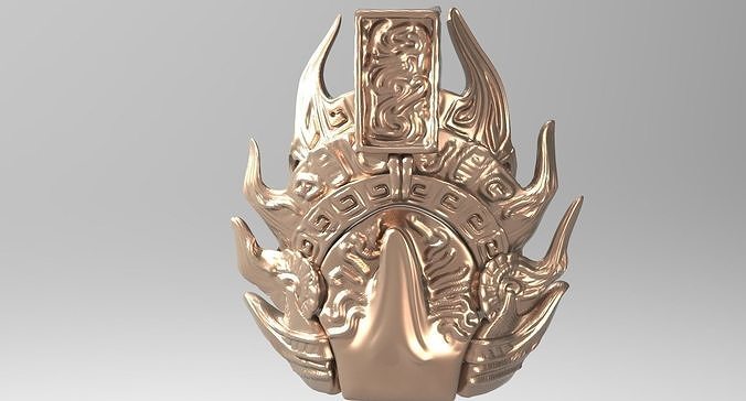 Aztec Crown statue 1 3D model | CGTrader