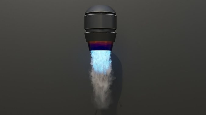 Simulated Sci Fi Thruster Engine free VR / AR / low-poly 3D model ...