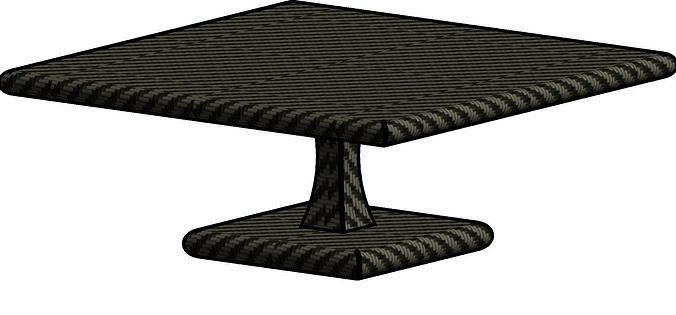 Fibre Table 3D model 3D printable | CGTrader