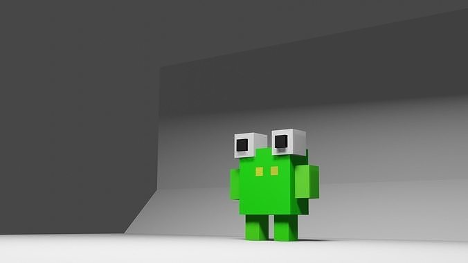 Model of Pixel Frog 3D model | CGTrader