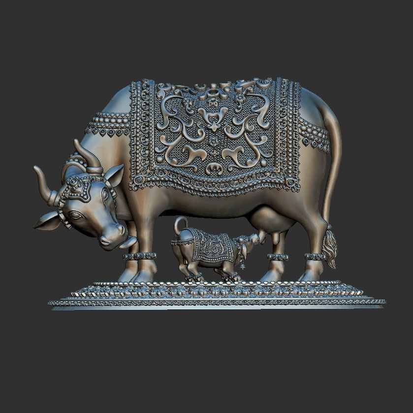 kamdhenu cow 3D print model 3D model 3D printable | CGTrader