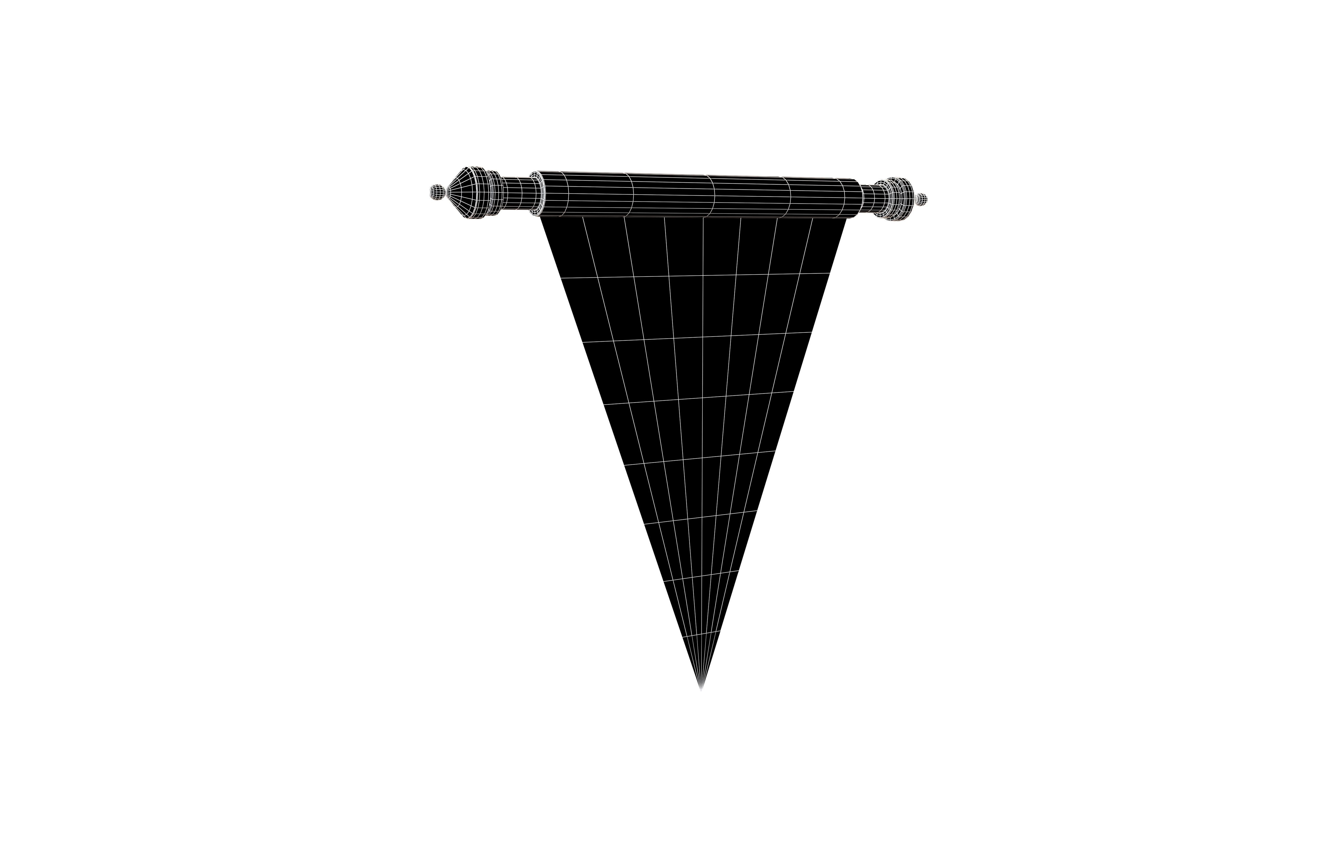 3d Model Pennant V2 004 Vr Ar Low Poly Cgtrader