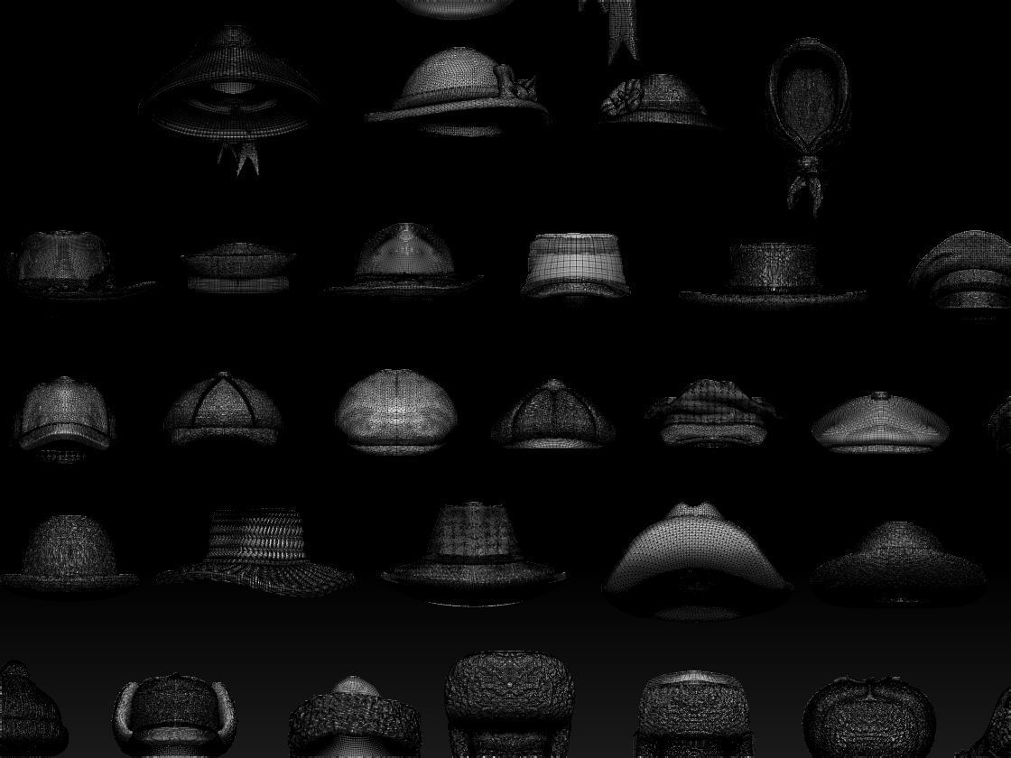 hats helmets caps 3D model 3D printable | CGTrader