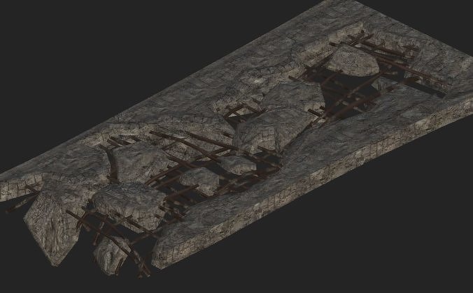 3D model Industrial Floor Broken VR / AR / low-poly | CGTrader