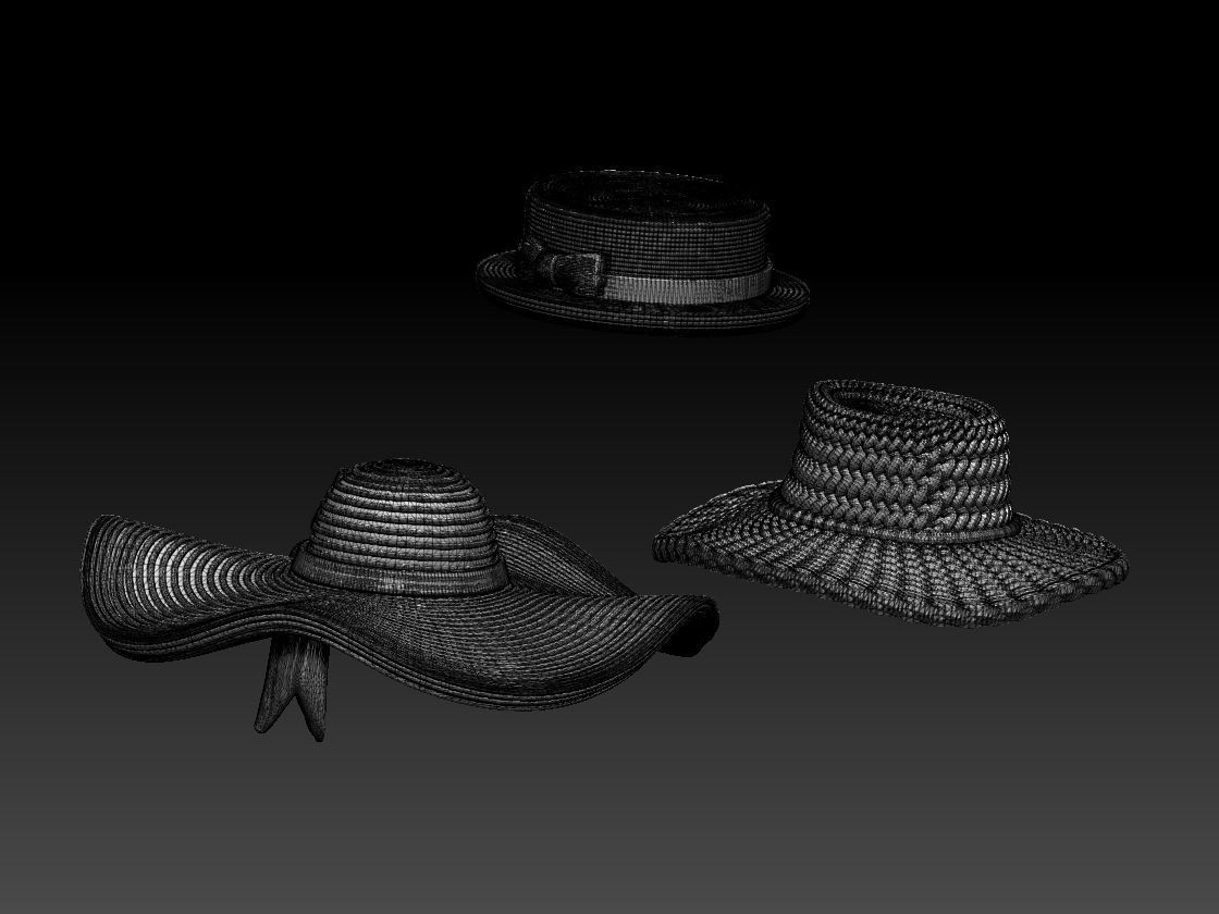 straw hat 3D model 3D printable | CGTrader