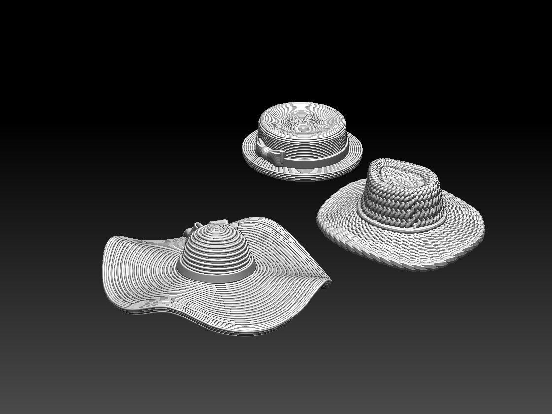 straw hat 3D model 3D printable | CGTrader