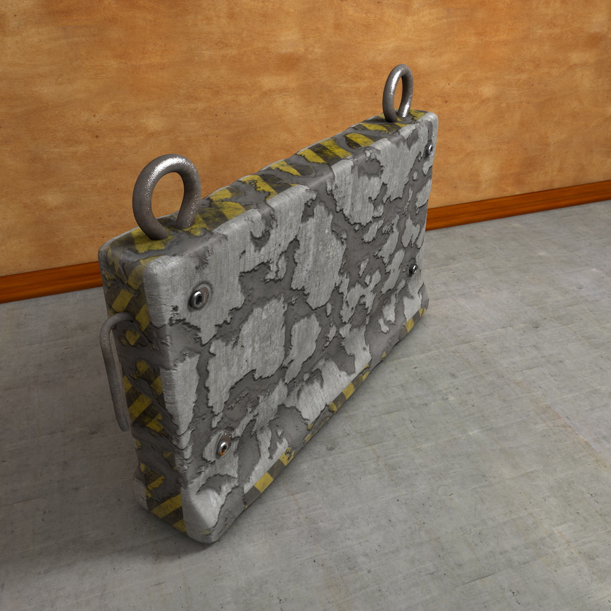 Damaged Road Block 3D model | CGTrader