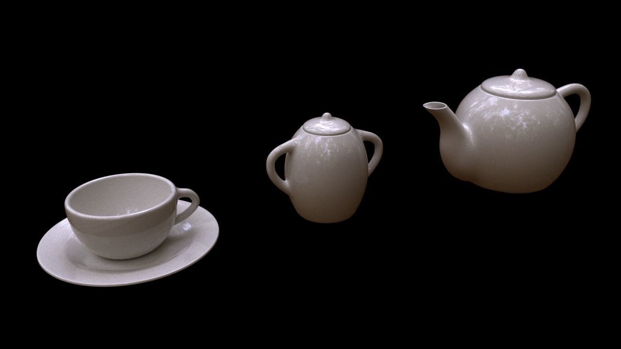 Tea set 3D model | CGTrader