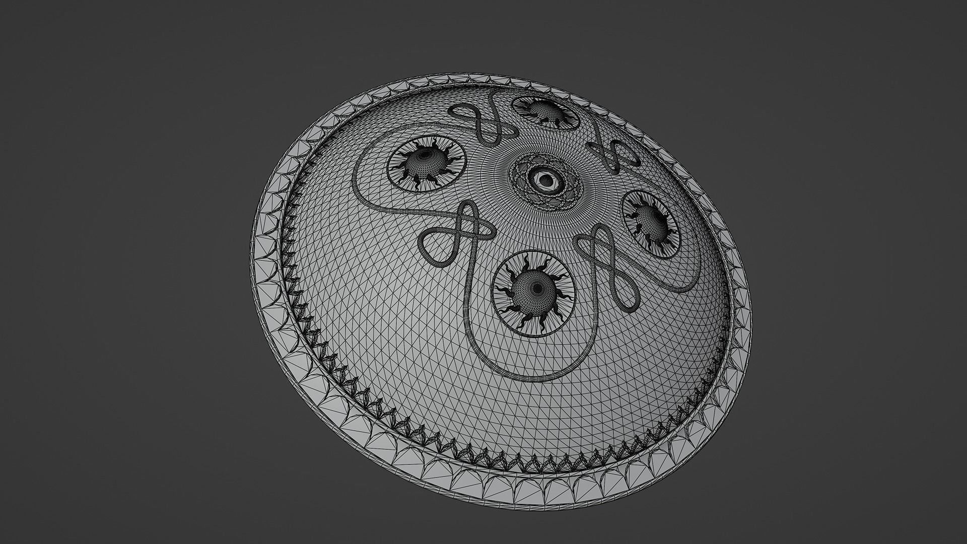 Ancient Indian Sri Lankan Shield with 4K textures 3D model | CGTrader