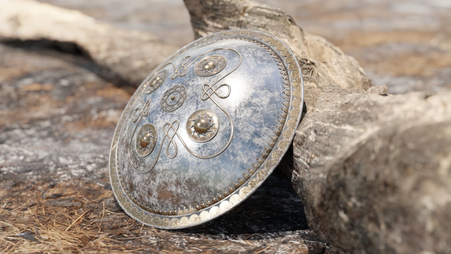 Ancient Indian Sri Lankan Shield with 4K textures 3D model | CGTrader