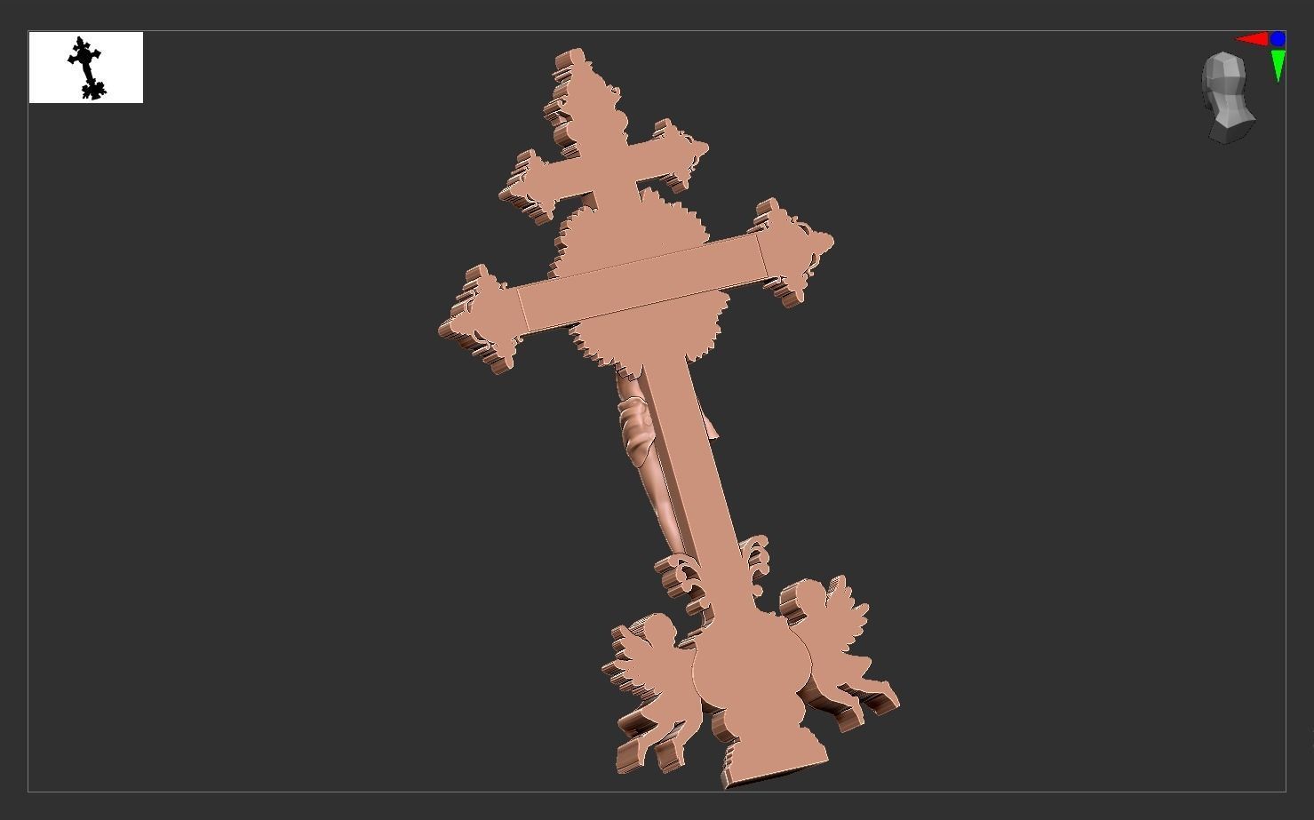 Jesus Cross 3D print model 3D print model 3D model 3D printable | CGTrader