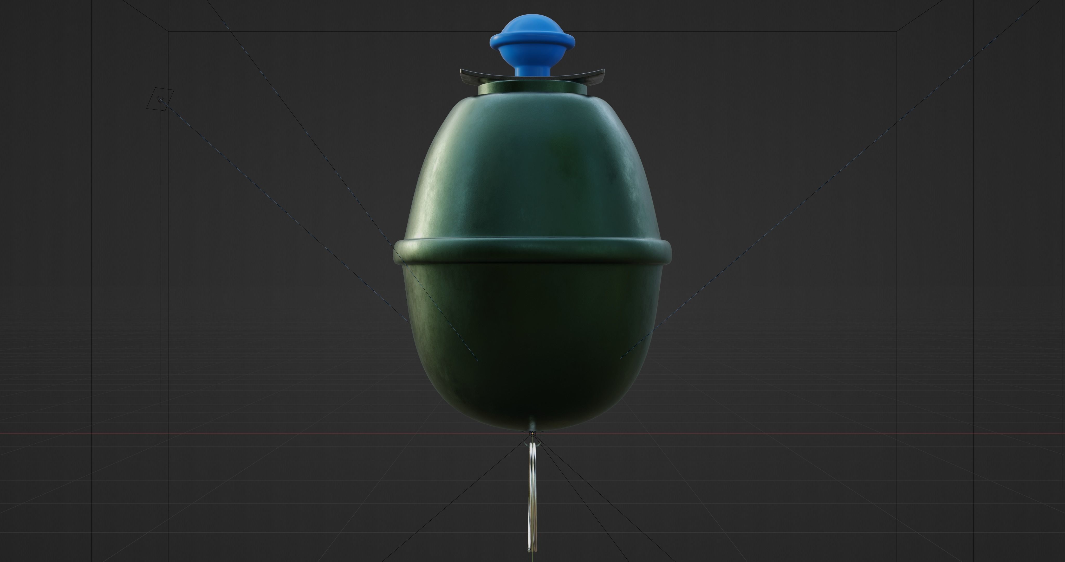 3D model Eihandgranate M39 blue - made in Blender VR / AR / low-poly ...