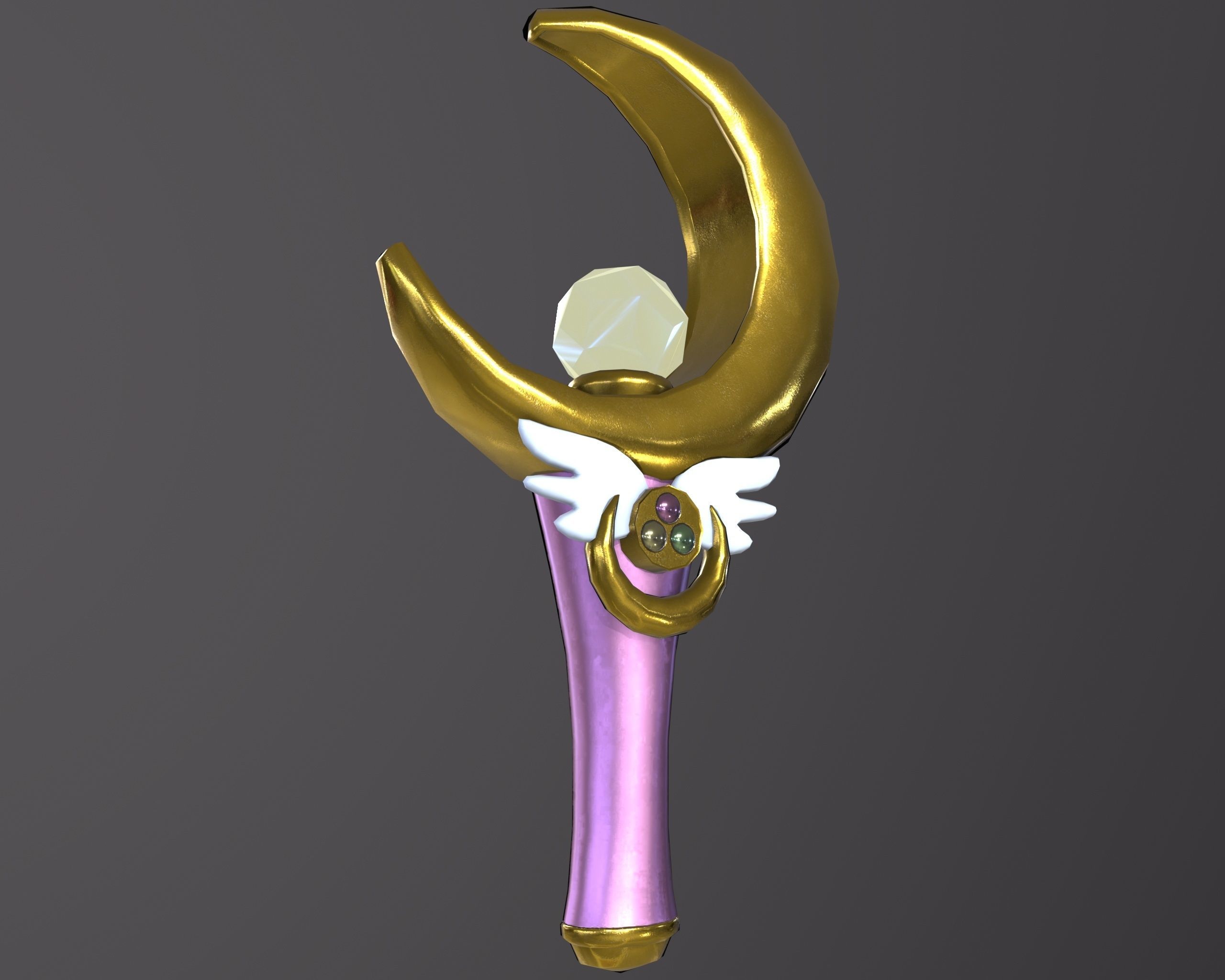 3D model Lunar Prism Sailor Moons Magical Staff VR / AR / low-poly ...