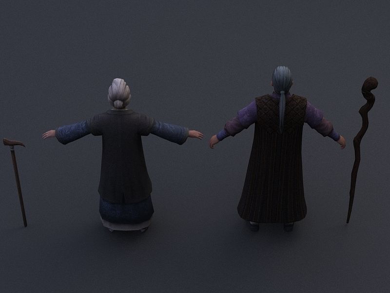 3D model Ancient Asians people Older people VR / AR / low-poly | CGTrader
