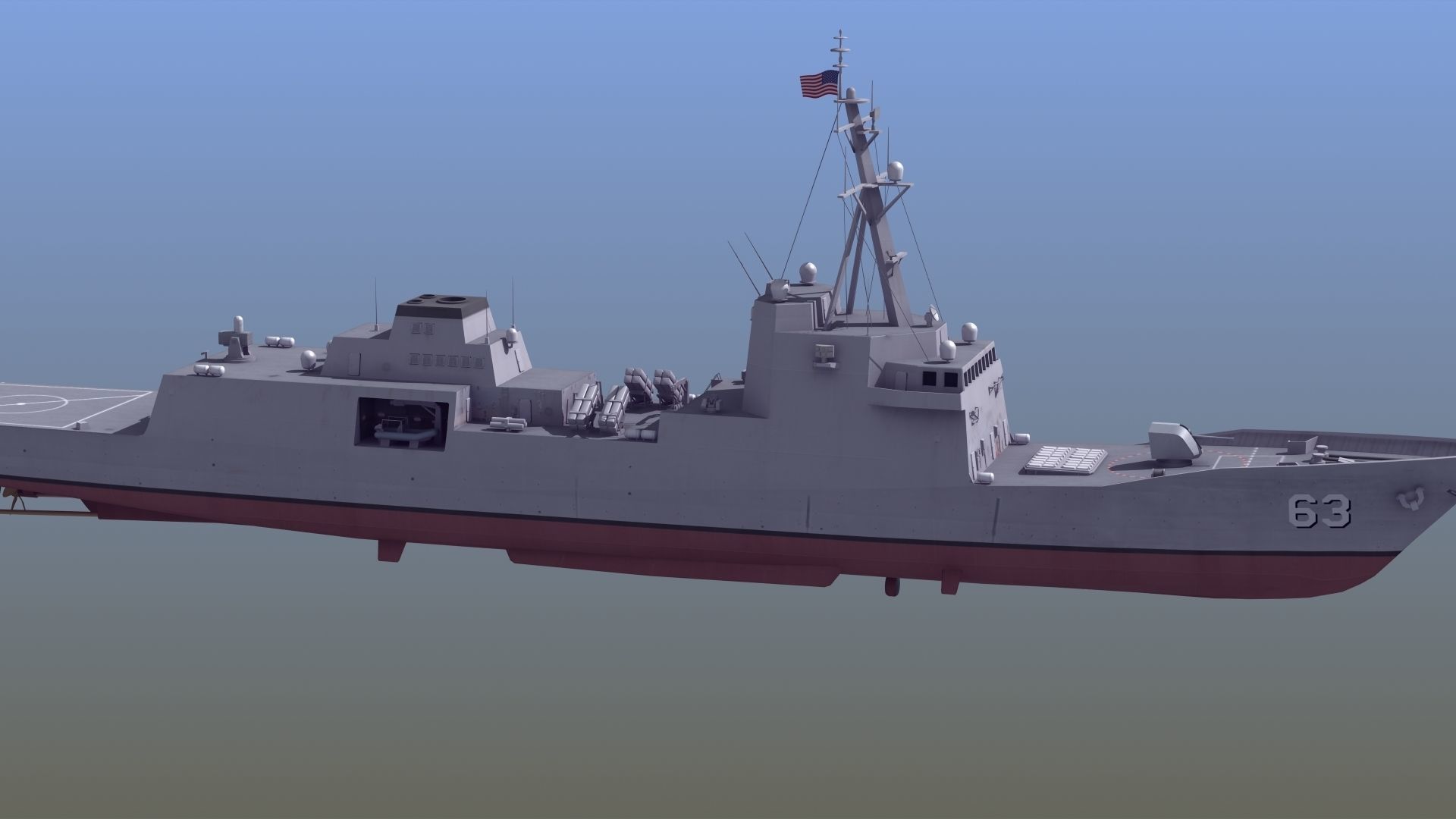 3D model FFG-63 Constellation Class Frigate VR / AR / low-poly | CGTrader