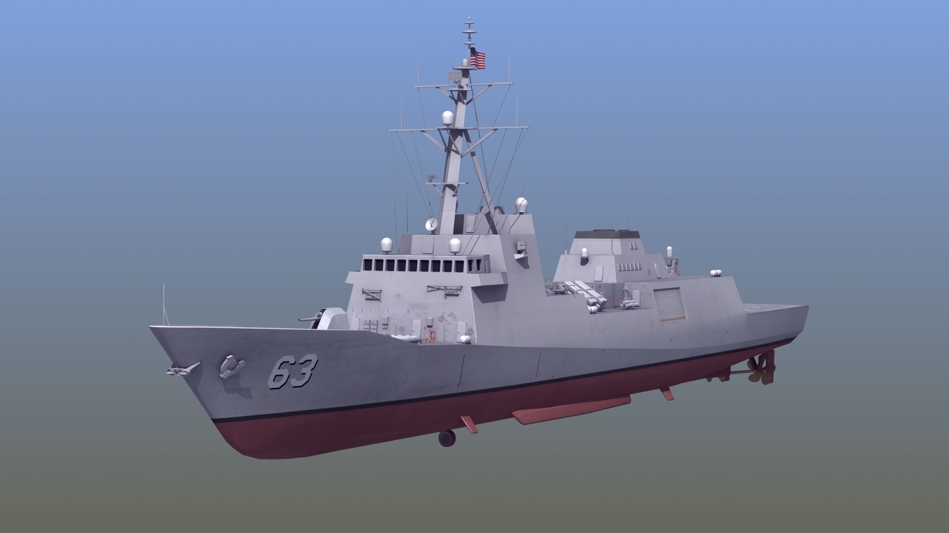 3D model FFG-63 Constellation Class Frigate VR / AR / low-poly | CGTrader