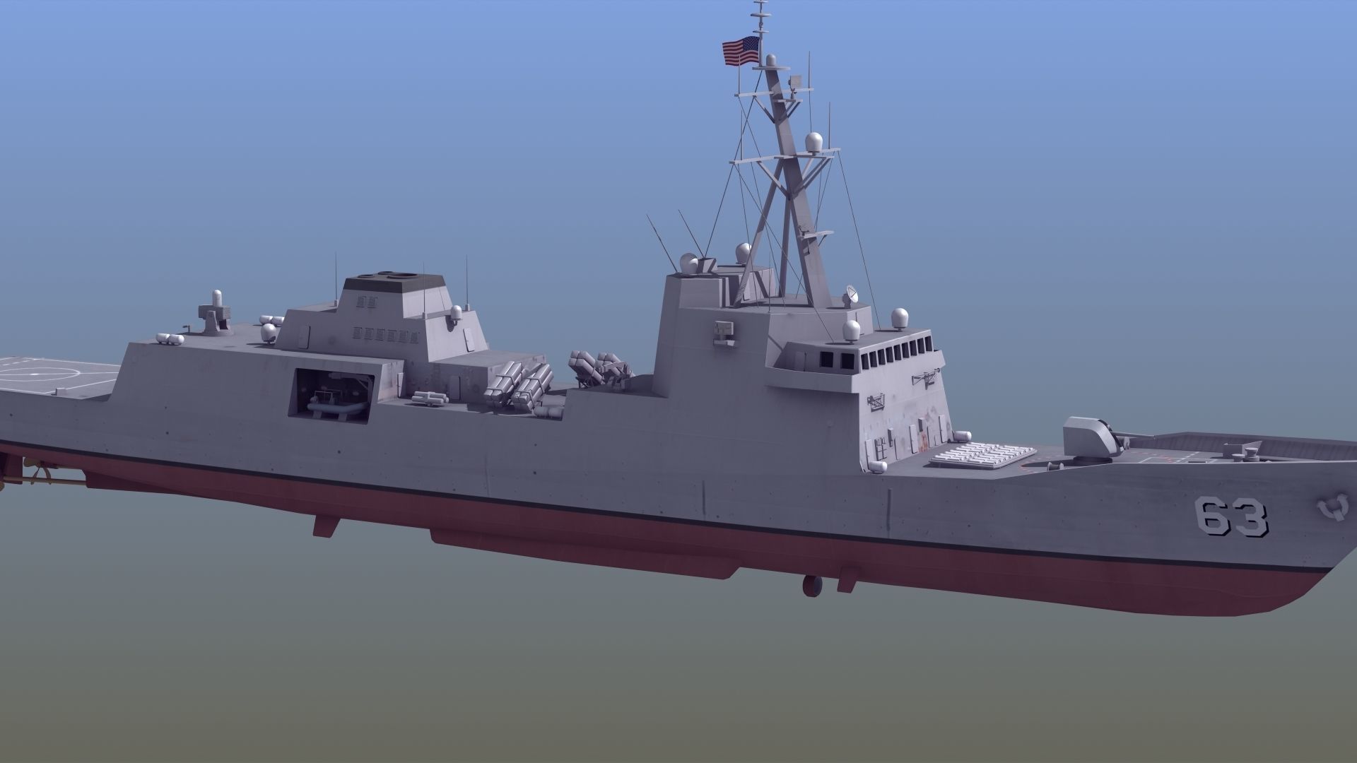 3D model FFG-63 Constellation Class Frigate VR / AR / low-poly | CGTrader