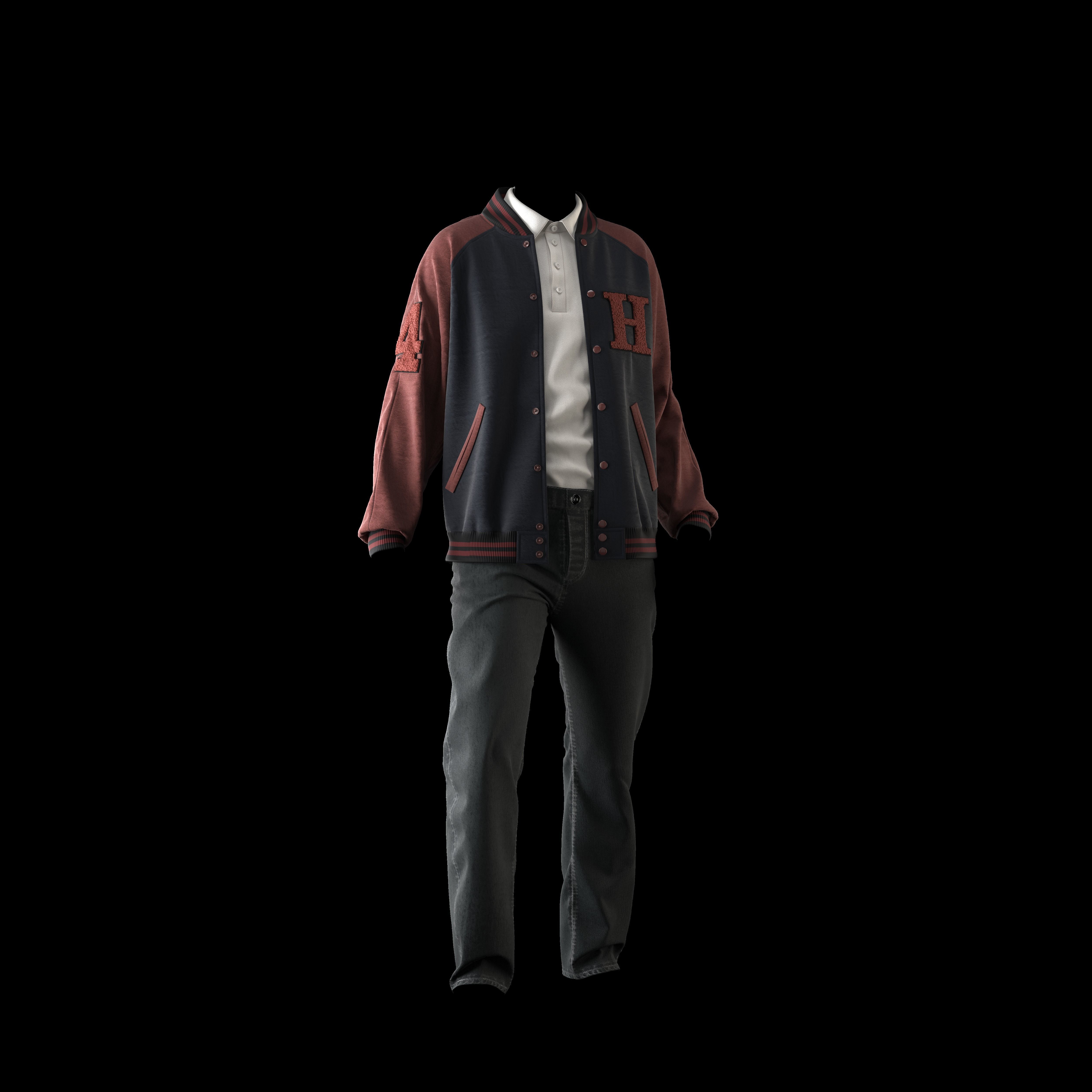 Male outfit Marvelous Designer project and OBJ 3D model | CGTrader