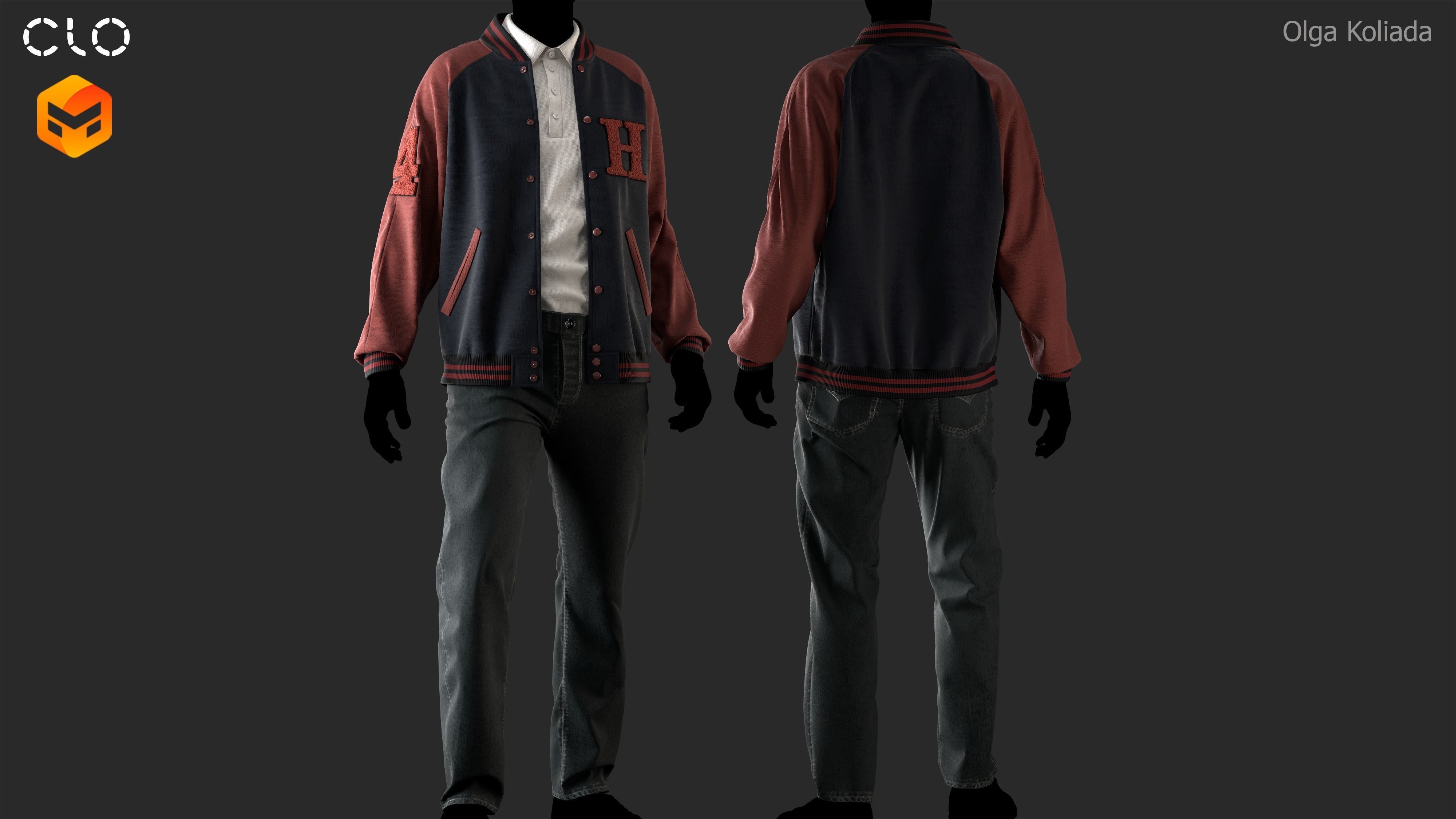 Male outfit Marvelous Designer project and OBJ 3D model | CGTrader