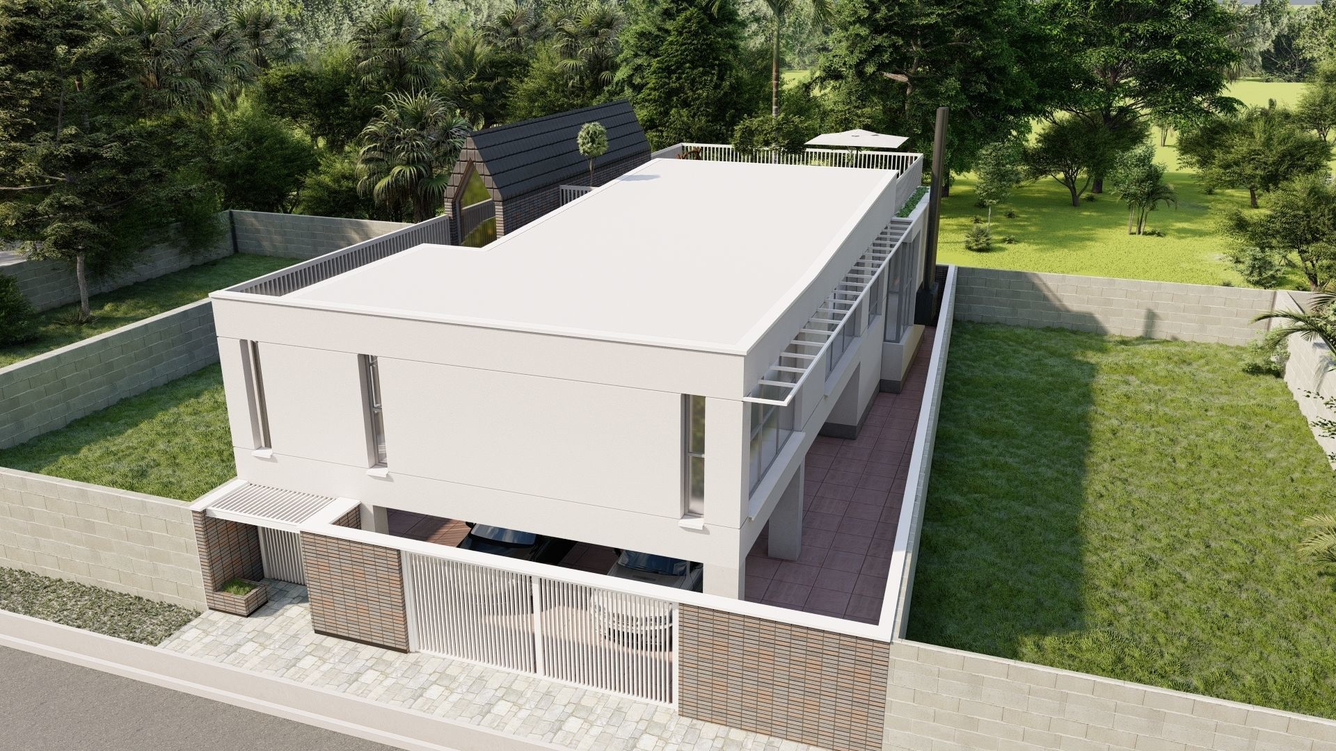 minimalist villa design 3D model | CGTrader