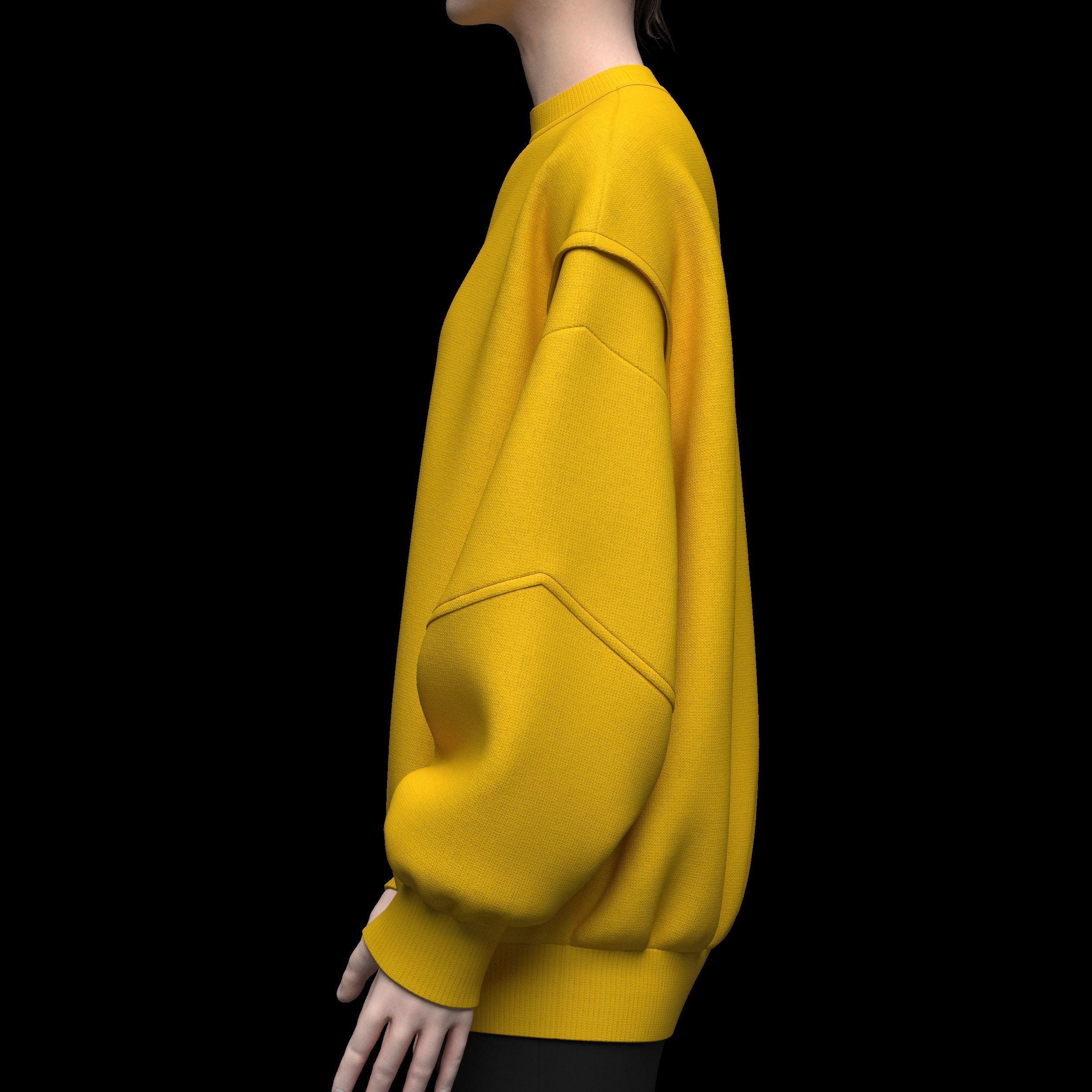 Women Oversized Sweatshirt 3d Model 3D model | CGTrader
