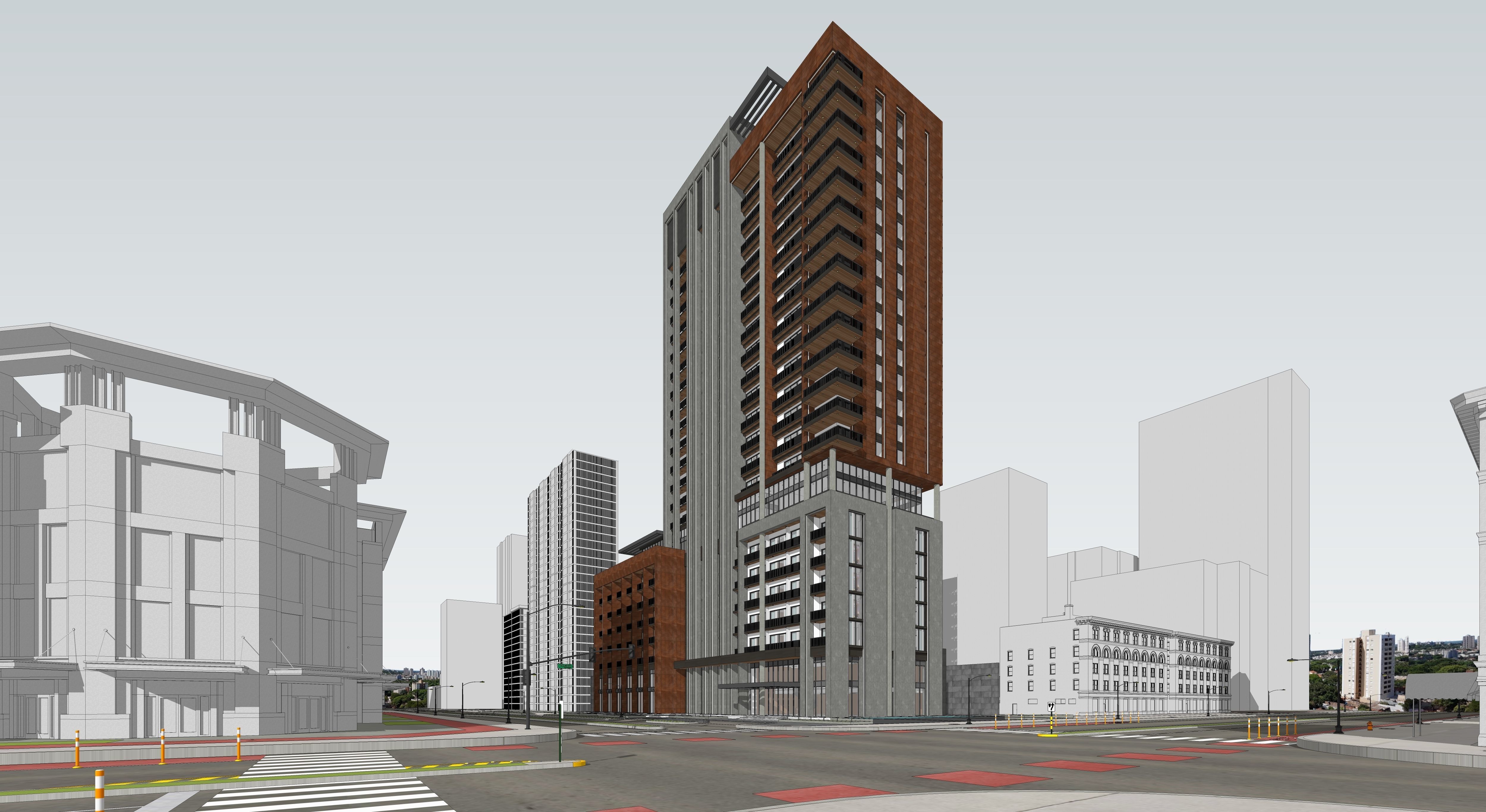 Residential high rise building 3D model 3D model | CGTrader