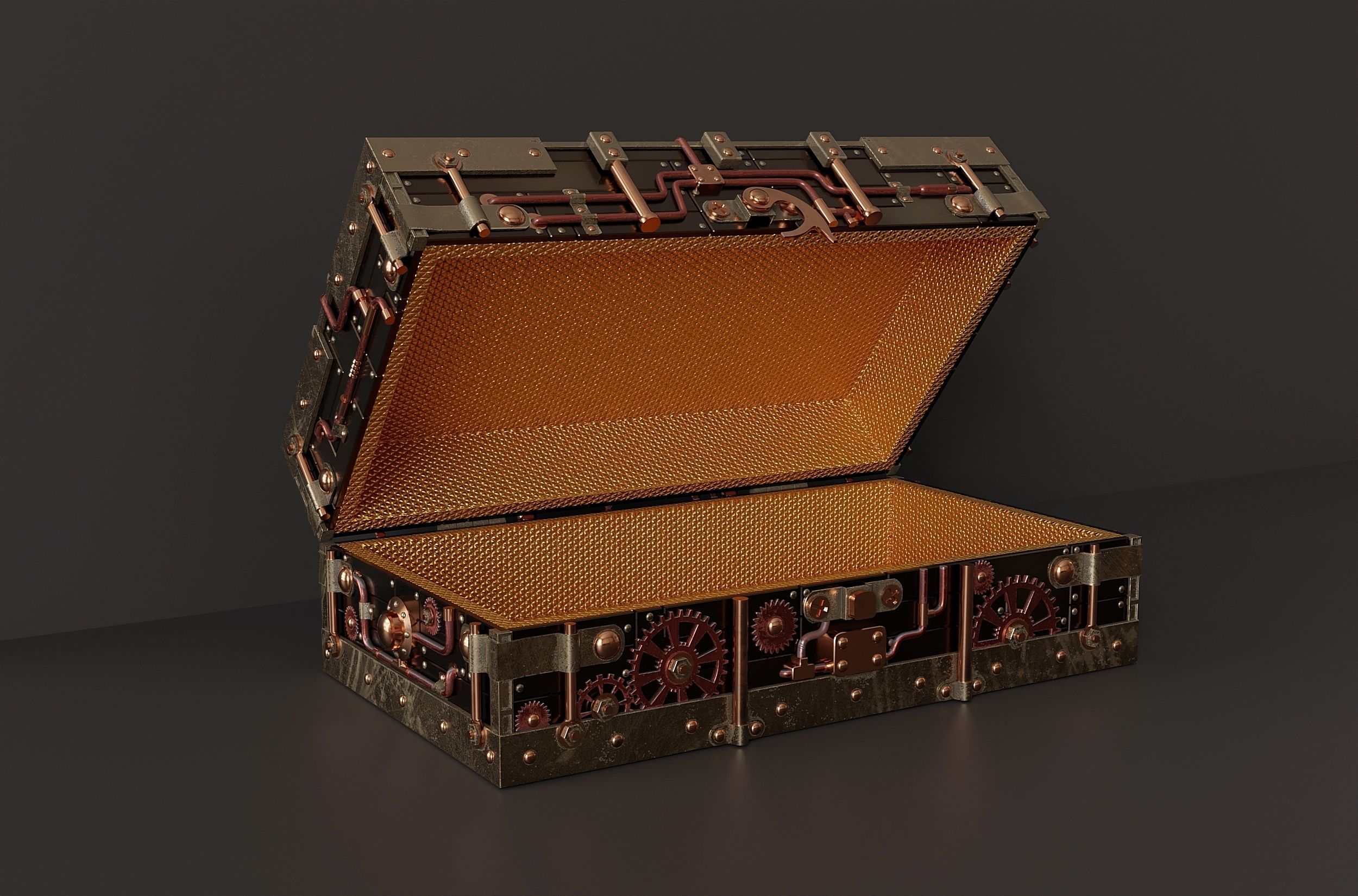 Steampunk jewelry box 1 3D model | CGTrader