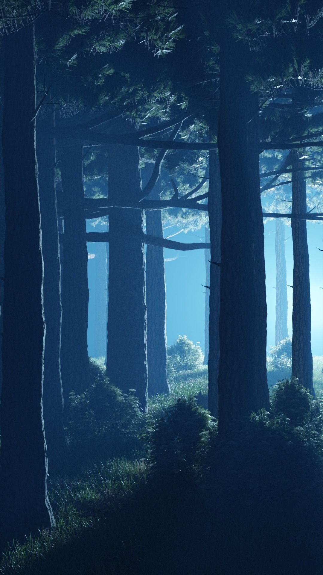 Stylized blue Volumetric Scene in Blender 3D model | CGTrader