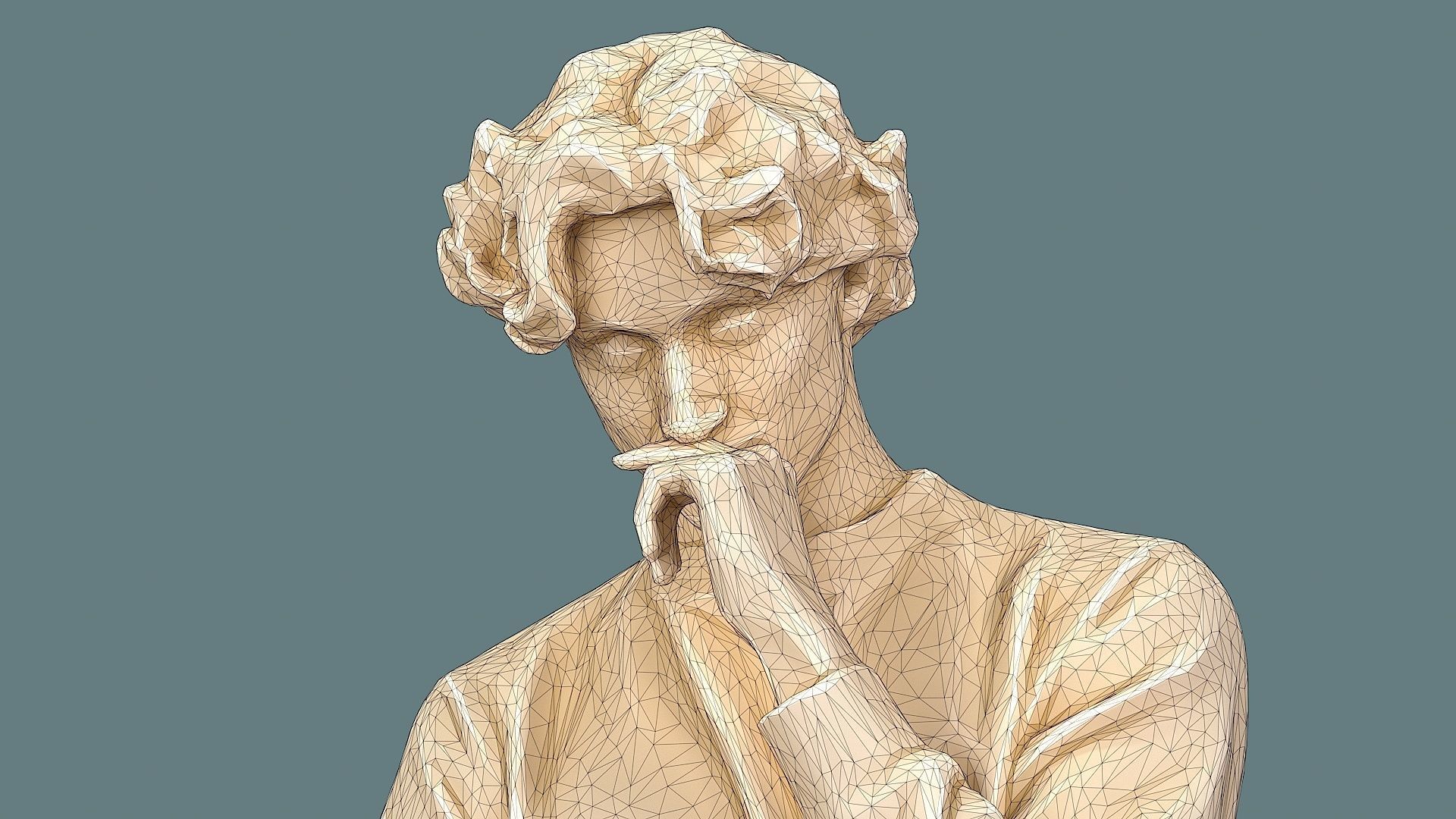 Thoughtful Curls Contemplative Male 3D model | CGTrader