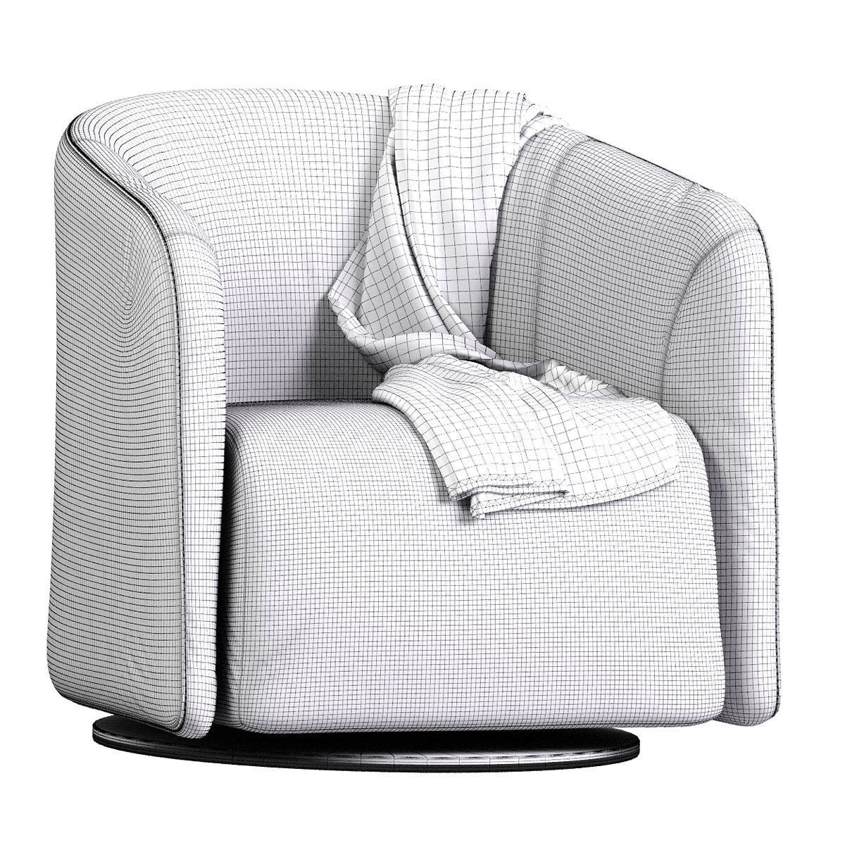 Logos Armchair Leather By Natuzzi 3D model | CGTrader