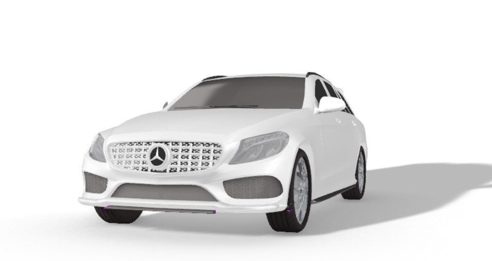 The disassembled version of the Benz C300 3D model 3D printable | CGTrader